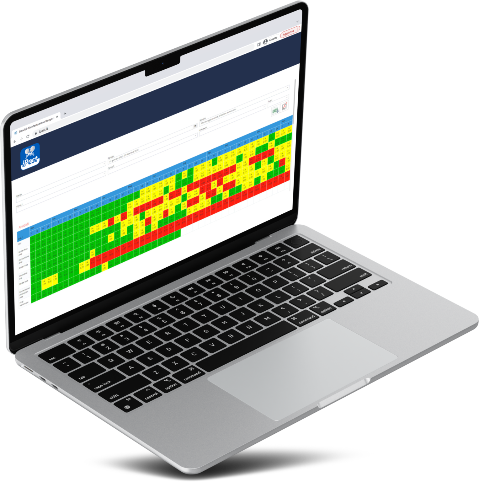 Software Exodus per la Raccolta Dati nel Pest Control